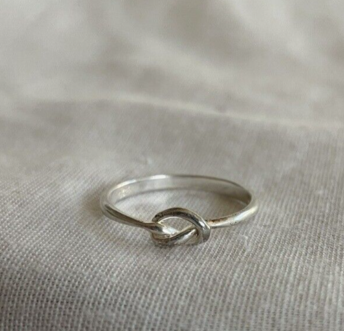 925 Stamped Sterling Silver CW Charles Winston Knot Ring 1.2 Grams Size ...
