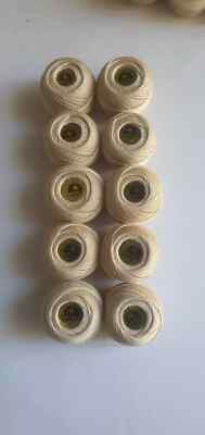 10 BALLS OB Cordonnet Special Crochet Thread No: 30/50 ECRU 20 Grams ...