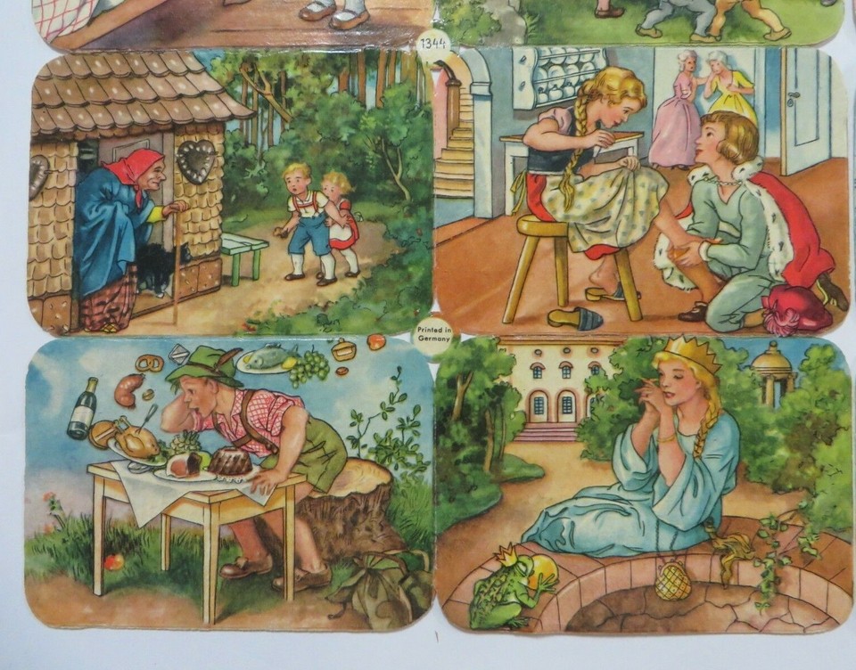 Vintage PZB Scrap Paper Embossed FAIRY TALES Germany 1344 Litho ...