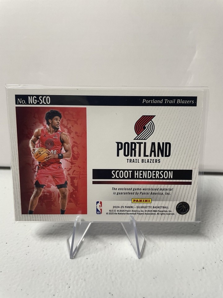 2024-25 Panini Silhouette NBA Gear Scoot Henderson Game Used Patch ...