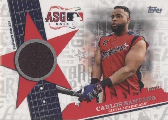 2019 Topps Update Series - All-Star Stitches Carlos Santana #ASSR-CS ...