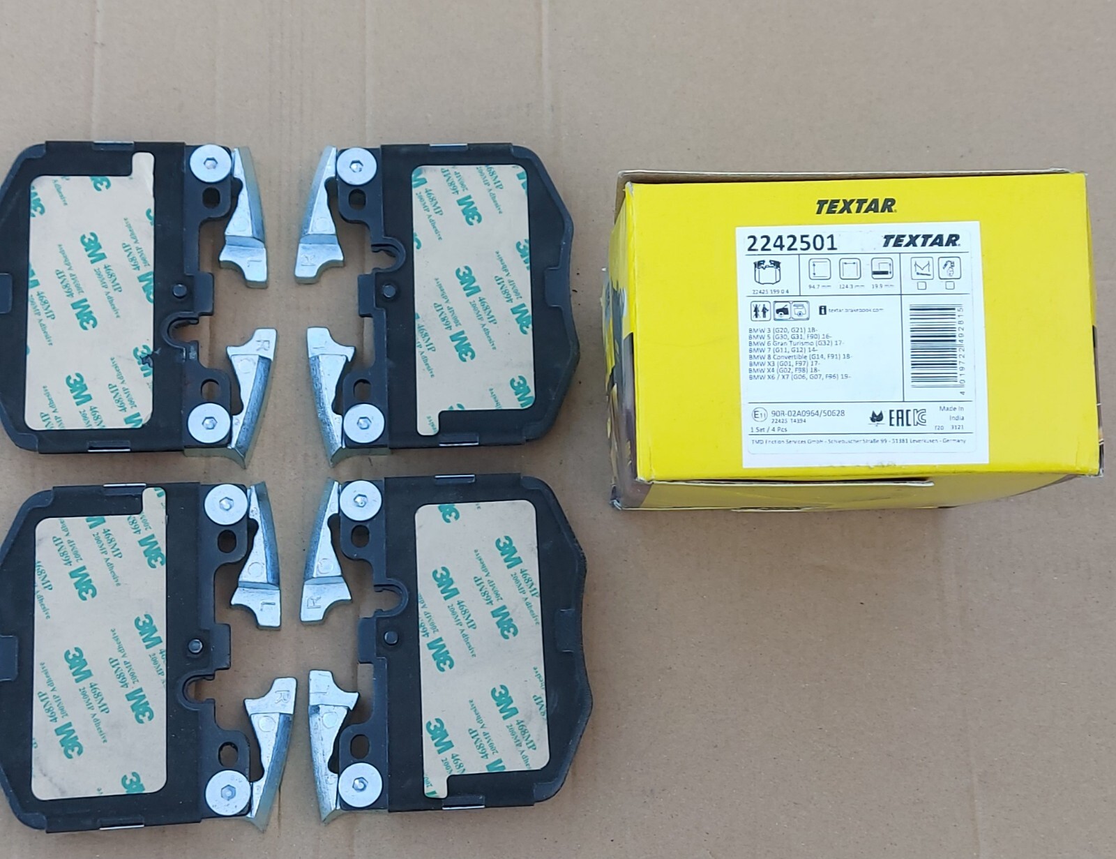 BRAKE+PADS+SET+BRAKING+PAD+FRONT+TEXTAR+2242501+A+OE+REPLACEMENT for ...