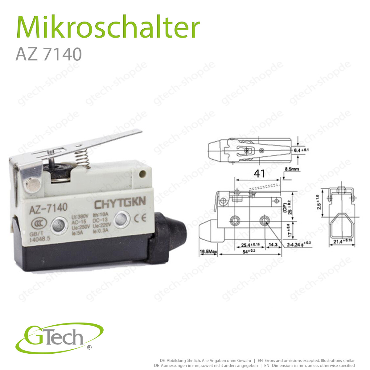 AZ Endschalter Endlagentaster Grenztaster Schalter Öffner Schließer | eBay