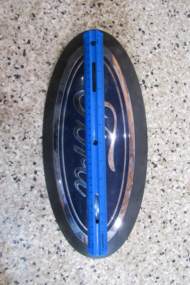 Ford Super Duty chrome w/black ring grille emblem insert | eBay