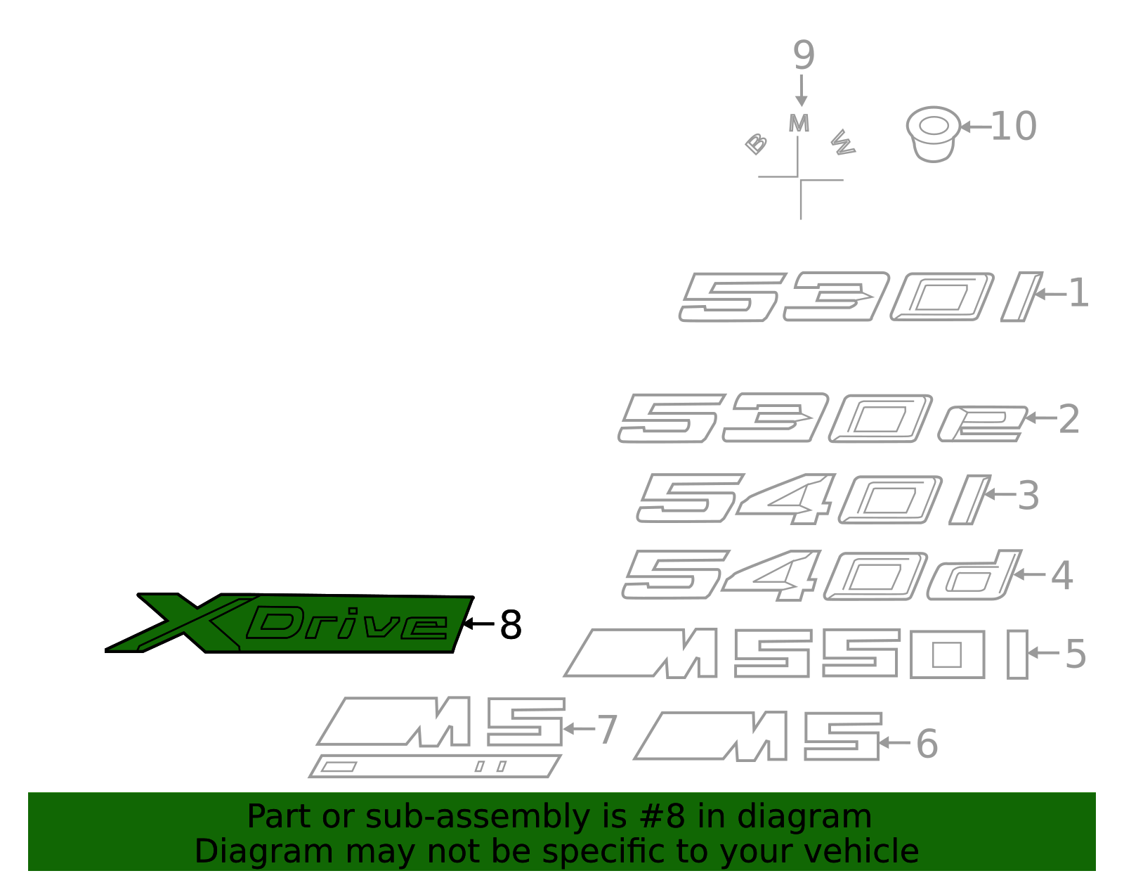Genuine+OEM+Deck+Lid+Emblem+for+BMW+51147418525 for sale online | eBay