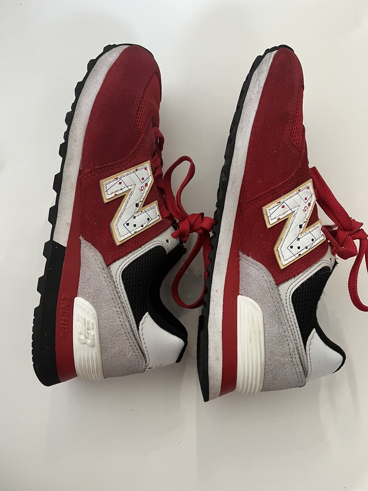 New Balance 574 "Playing Card" Men's Shoes Red-Summer… - Gem