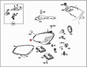 Genuine MERCEDES BBDC CL203 S204 W204 Lamp unit 2048208361 | eBay