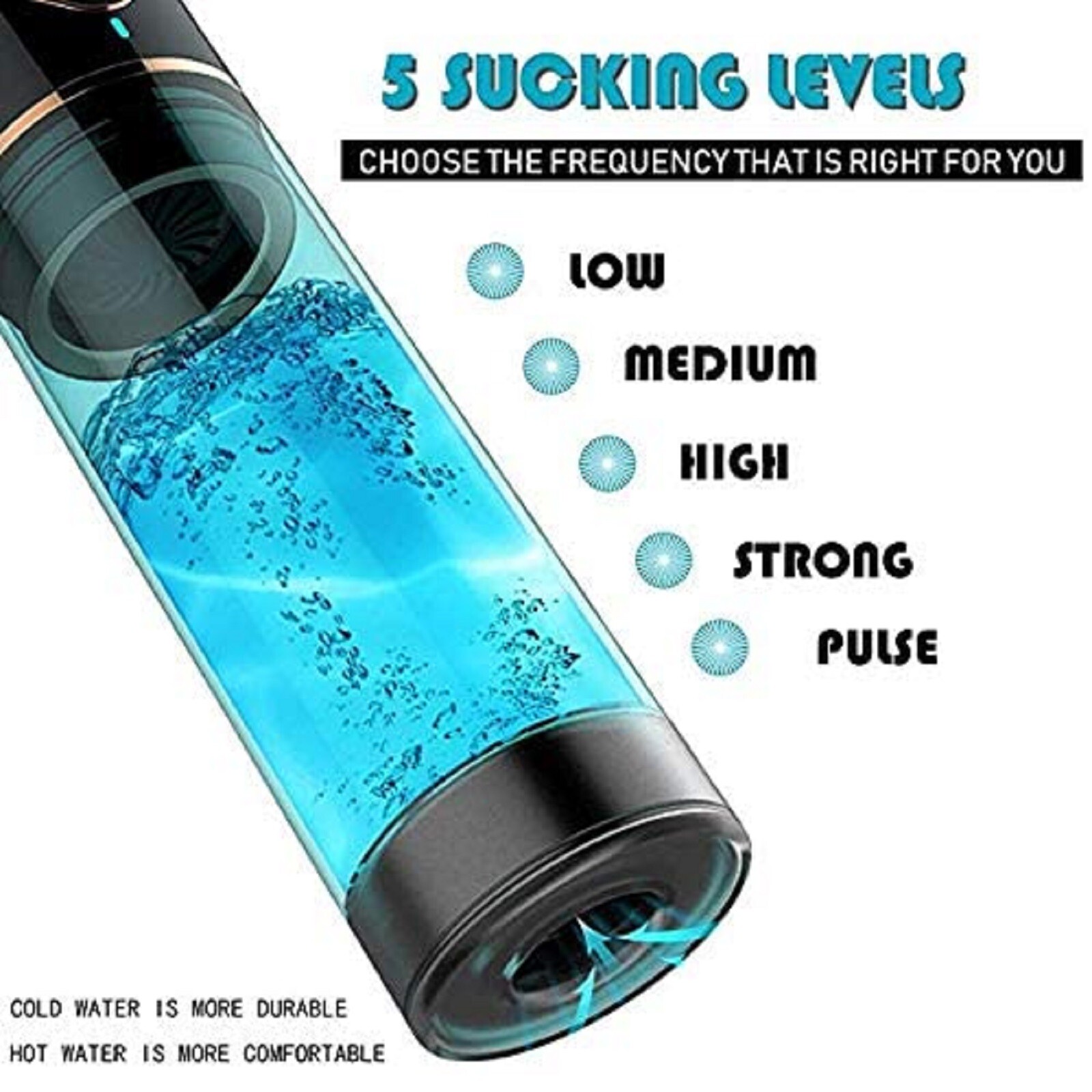 Rechargeable Vacuum Water Hydro Pump Enlarger Male Penis Cock Erection ...