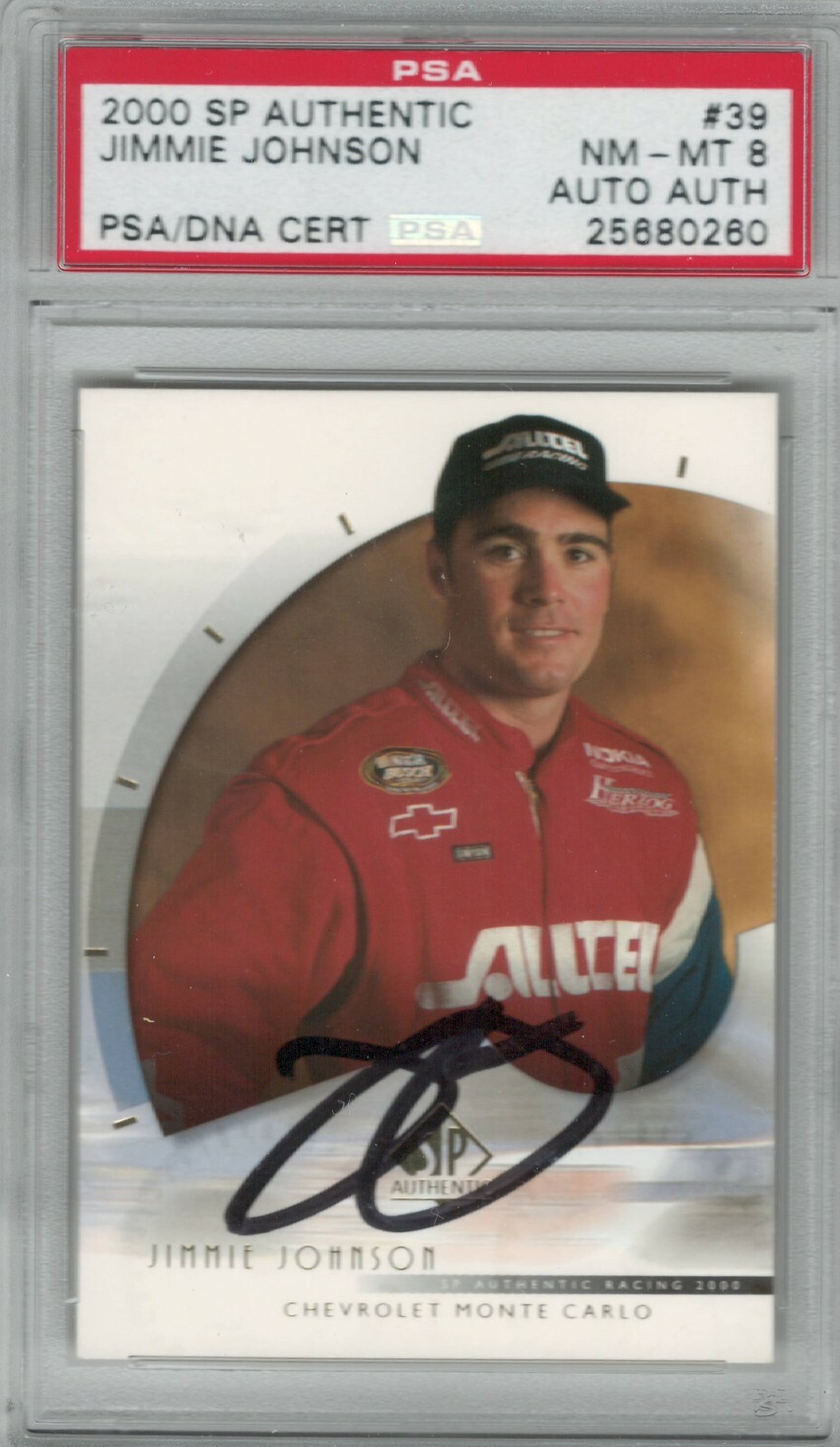 2000 SP AUTHENTIC #39 JIMMIE JOHNSON Rookie RC Signed Auto PSA DNA | eBay