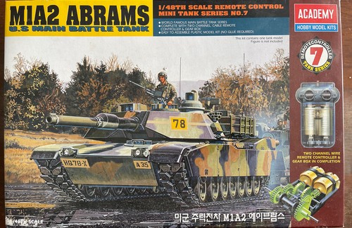 1/48 Scale M1A2 Abrams US Main Battle Tank RC Model Kit Remote Academy ...