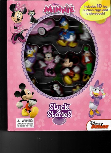 Disney MINNIE Stuck On Stories - 10 Toy Suction Cups and Storybook ...