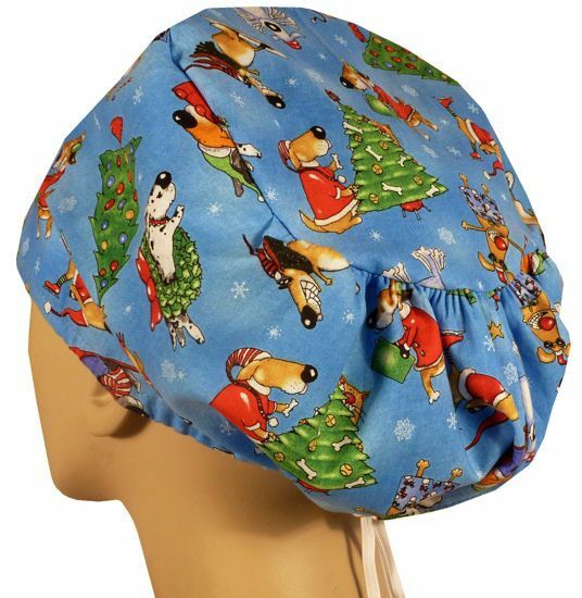 Surgical Chemo Skull Cap Riley Comfort Cap Happy Christmas Dogs | eBay