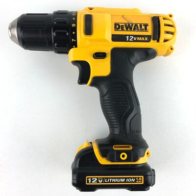 DEWALT DCD710 12 Volt 3/8 Inch Cordless Drill/Driver with 1.5 Ah ...