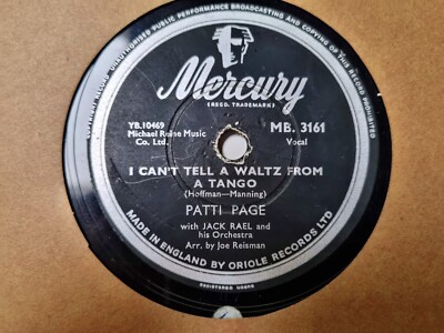 Patti Page - I can't tell a waltz from a tango/ The Mama Doll song ...