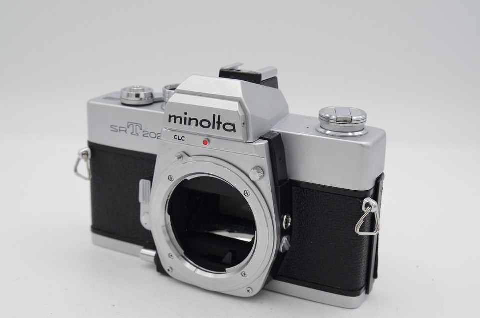 Minolta SRT 202 35mm Camera Body, Chrome (Version 1 with FP, & X Sync ...