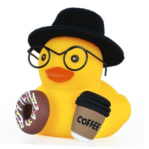 Rubber Duck for Jeeps Car Dashboard Decoration with Coffee Doughnut ...