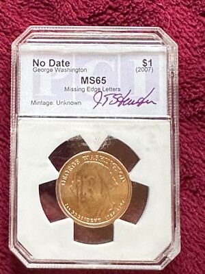 WASHINGTON PRESIDENTIAL DOLLAR - ERROR -MISSING EDGE LETTERS | eBay