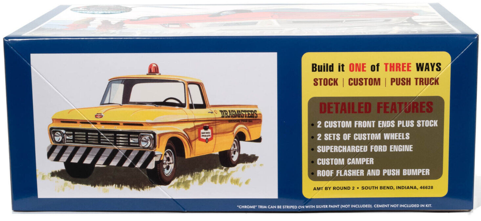 AMT 1963 Ford F-100 Camper Pickup Truck 3-In-1 1:25 Plastic Model Car ...
