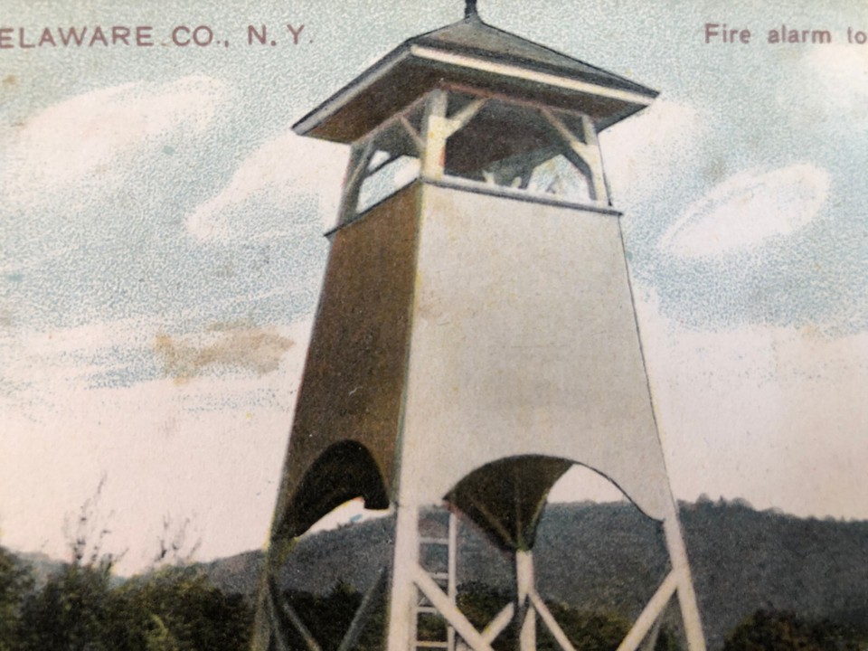 Hancock Delaware Co NY Fire Alarm Tower Delaware Co Antique Vtg ...