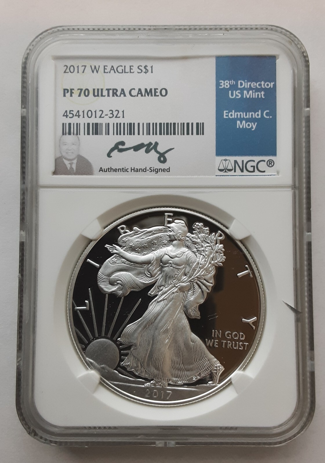 AMERICAN SILVER EAGLE 2017 WEST POINT NGC PF70 ULTRA CAMEO EDMUND MOY ...