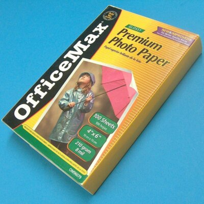 K473H OfficeMax Photo Paper 4x6" Glossy 8 mil OM96079 Open Box 98 ...