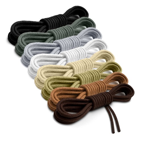 ROUND DRESS SHOE LACES - 24 27 30 36 40 45 Inch - Oxford Shoelaces for ...