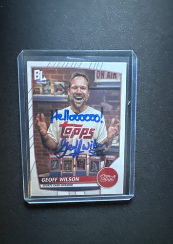 Geoff Wilson (Sports Card Investor) Topps autographed card 2023 | eBay