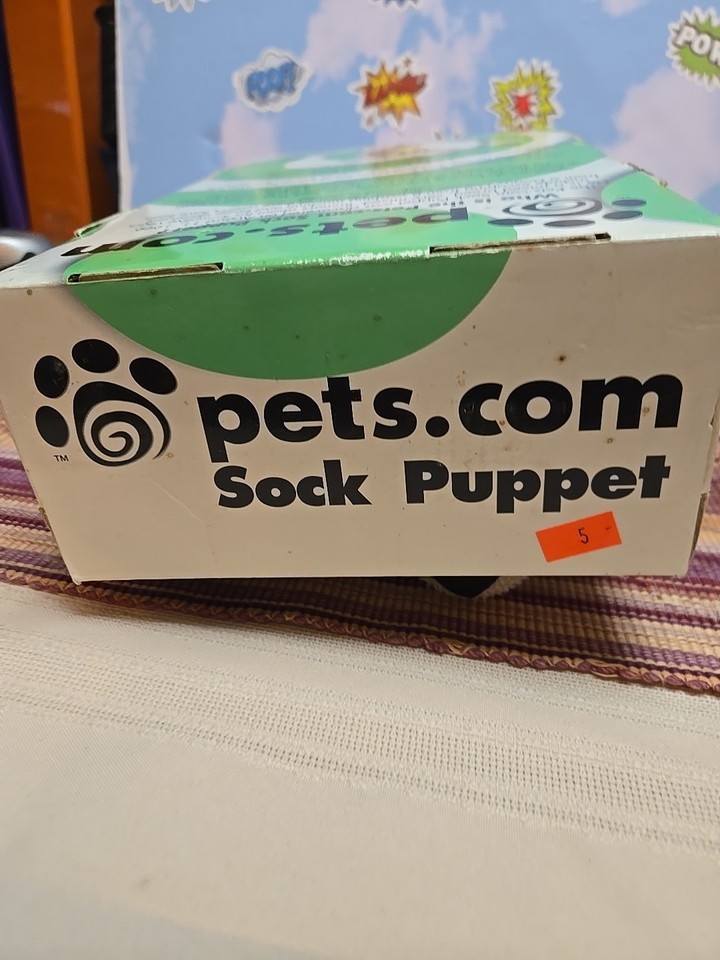Pets dot com Sock Puppet Interview Dog w/ Microphone Vintage 1999 New ...