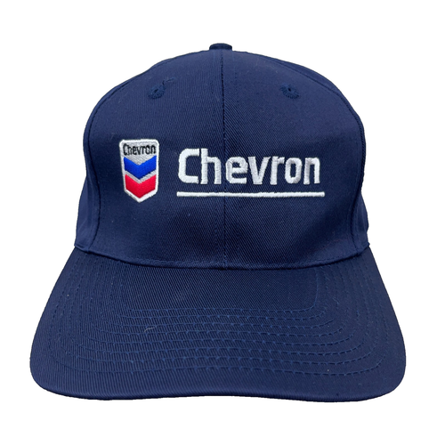 Vintage Chevron Trucker Hat Cap Strap Back Oil Gas Station Truck Stop ...