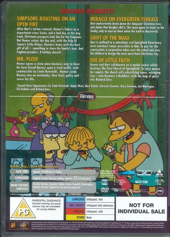 Navidad Con The Simpsons (2001) DVD [Región 2] | eBay