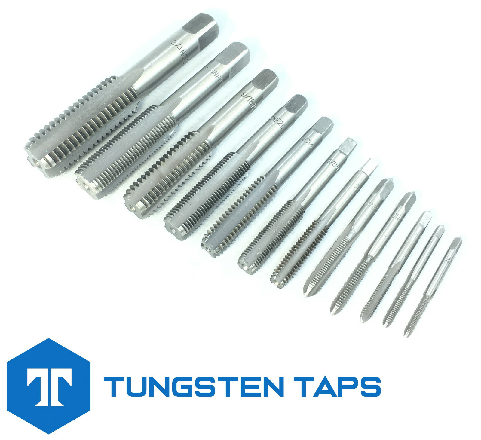 Bottoming Plug Tap Unified SAE UNC UNF 1/4" 5/16" 3/8" 7/16" 1/2" 9/16 ...