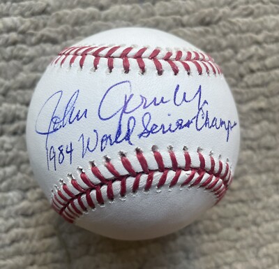 John Grubb Autographed Official ML Baseball Detroit Tigers With World ...