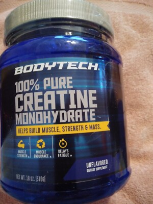 BODYTECH 100% Pure Creatine Monohydrate Powder 18 Oz 102 Servings Exp 7 ...