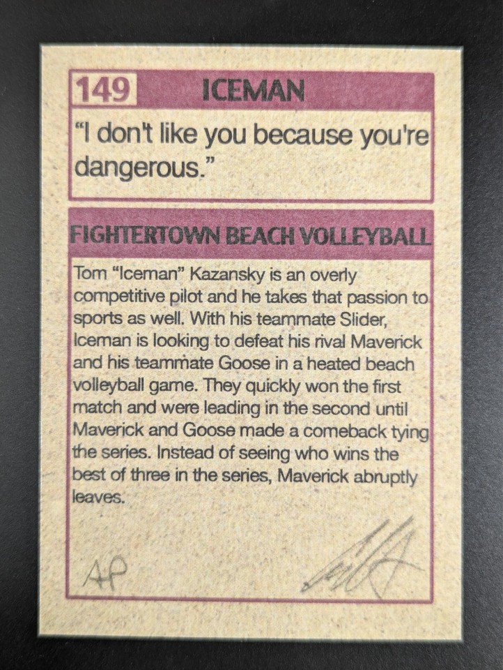 Val Kilmer Tom Iceman Kazansky Top Gun Trading Card Signed AP Cuyler ...