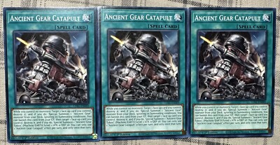 Yugioh 3x Ancient Gear Catapult Common 1st Edition NM Playset LDS1 Near ...