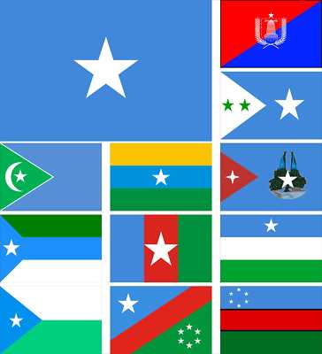 Somalia State Flag Banaadir Galmudug Jubaland Jubba Valley Puntland ...