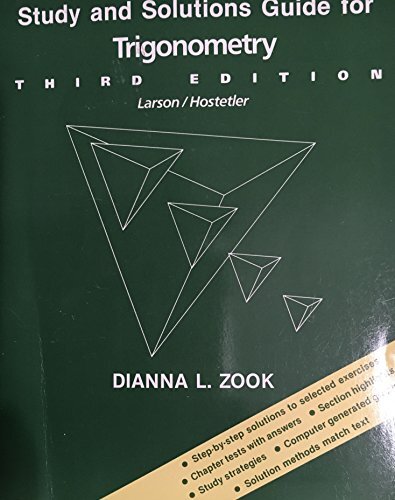 TRIGONOMETRY (STUDY & SOLUTIONS GUIDE) By Ron Larson & Robert P ...