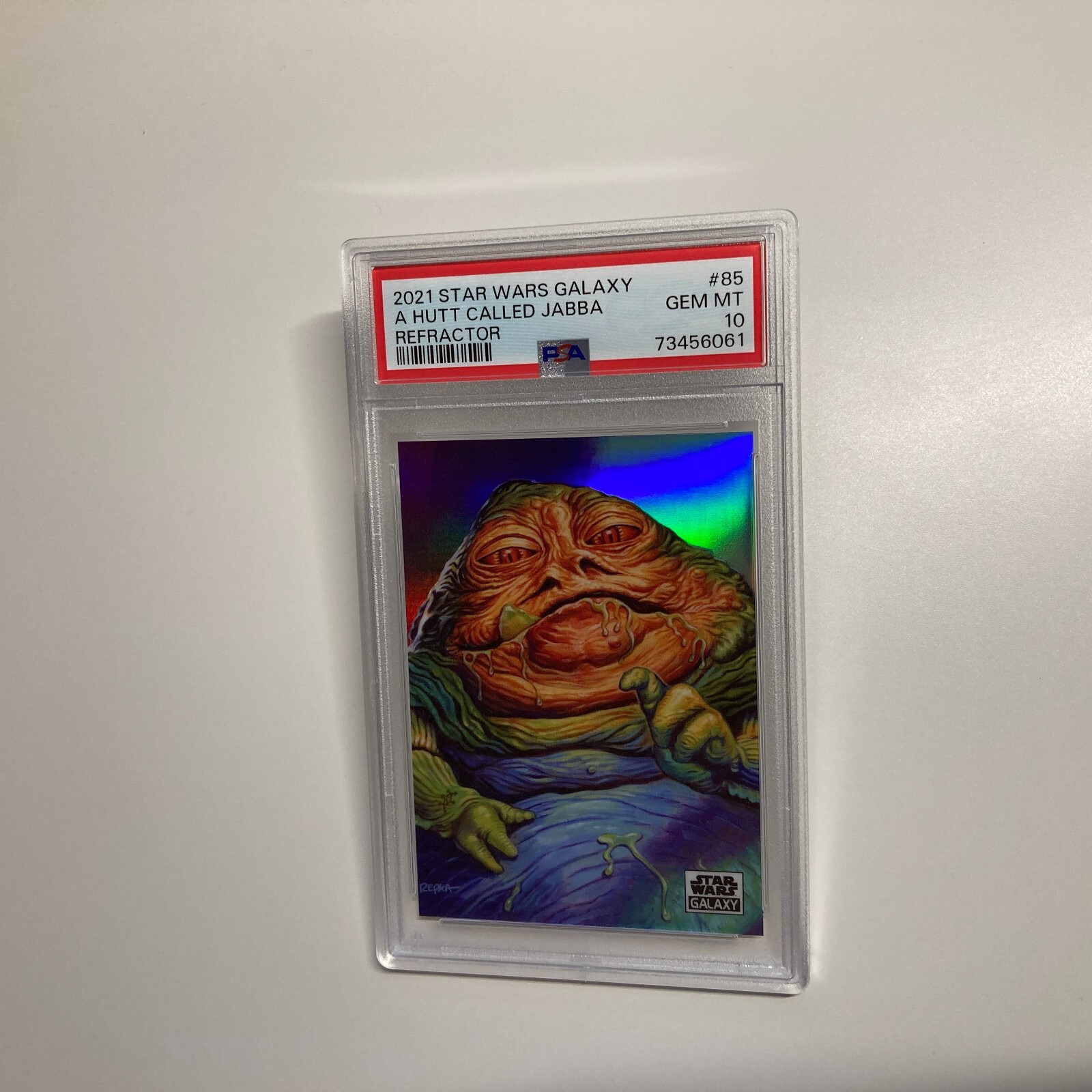 Jabba the Hutt 2021 Topps Chrome Star Wars Galaxy Refractor Card #85 ...