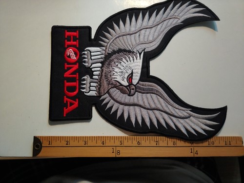 * 90s HUGE HONDA MOTORCYCLE MC BIKER RIDER PATCH CREST RACING * | eBay