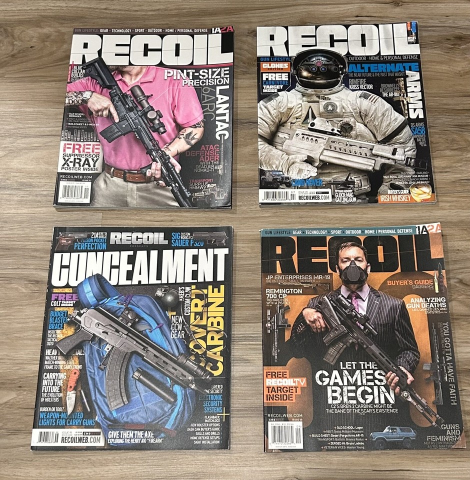 Lot Of 41 Recoil Gun Lifestyle & Concealment Gun Lifestyle Magazines ...