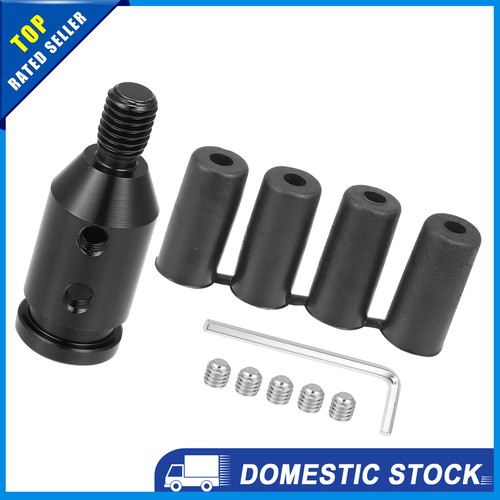 Universal Gear Shift Lever Knob Adapter Kit with 4 Plastic Hose Black ...