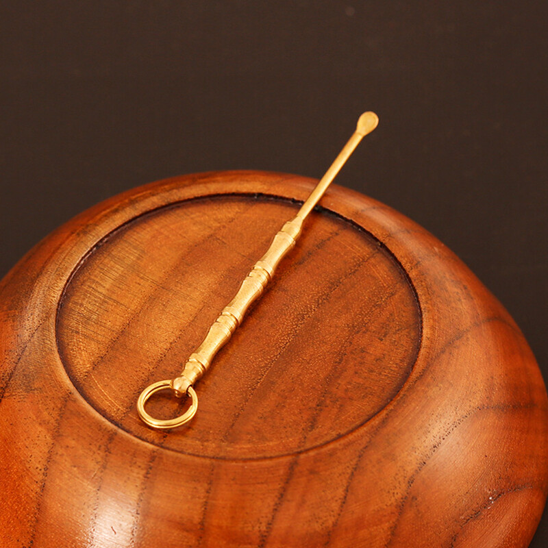Portable Copper Earpick Earwax Spoon Ear Cleaning Tool Keychain Pendant ...