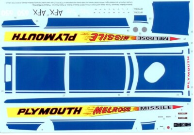 Melrose Missile Plymouth 1/25 decal | eBay