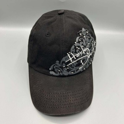 Harley Davidson Motorcycles Hat Women Black Embroidered Strap Back Cap ...