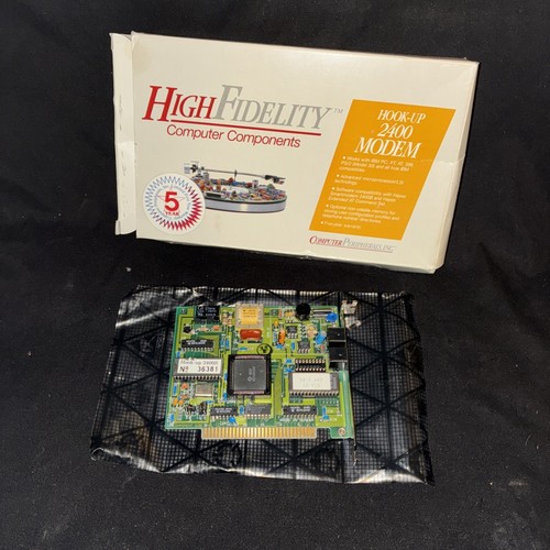 High Fidelity Hook-Up 2400 Modem in original box computer peripherals ...