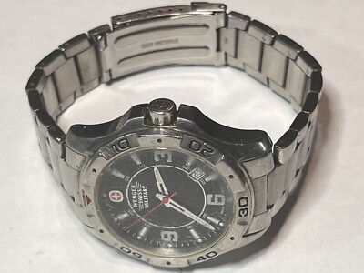 Wenger Swiss Military Quartz Watch 41mm, Original Band, New Battery ...