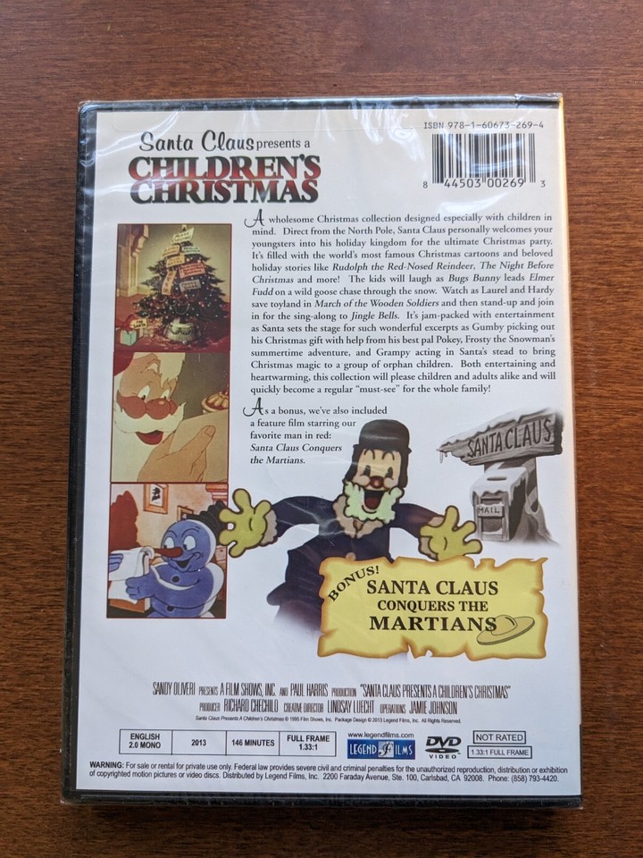 Santa Claus Presents A Children’s Christmas (DVD) .NEW & FACTORY SEALED ...