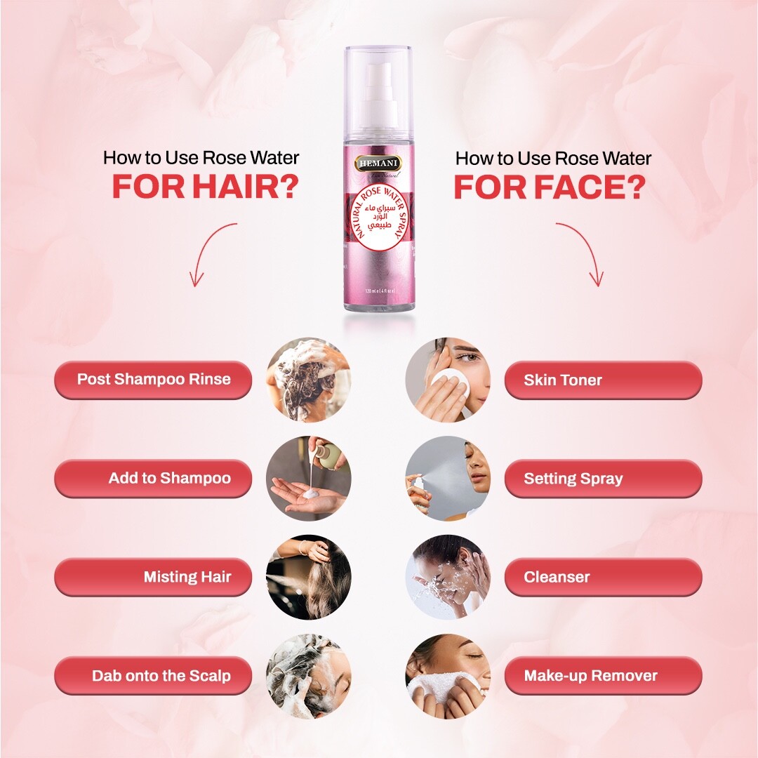 Rose Water Spray I 120mL Balancing, Refreshing & Soothing Facial Mist I ...