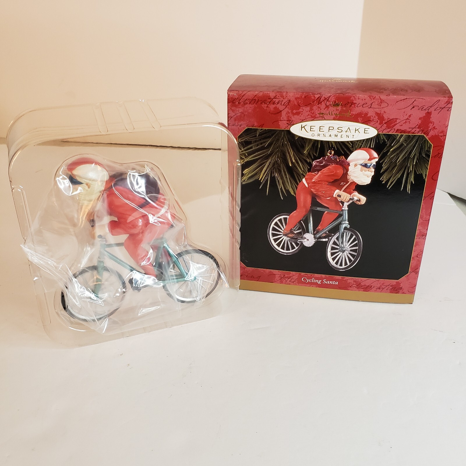 Hallmark Keepsake Ornament Cycling Santa Claus Bike Bicycle New 1997 | eBay