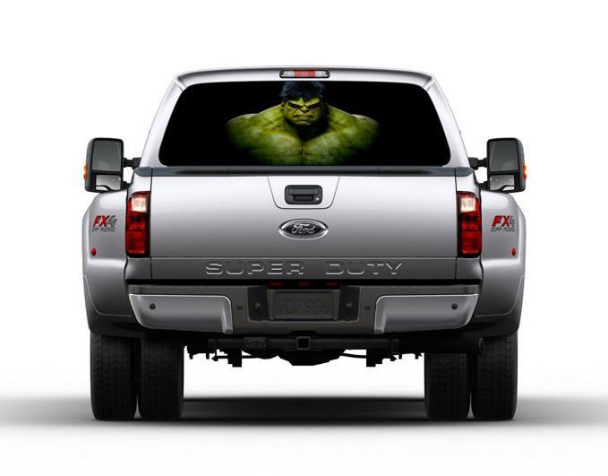 The Incredible Hulk Car Rear Window Decal See-Through Sticker Truck SUV ...